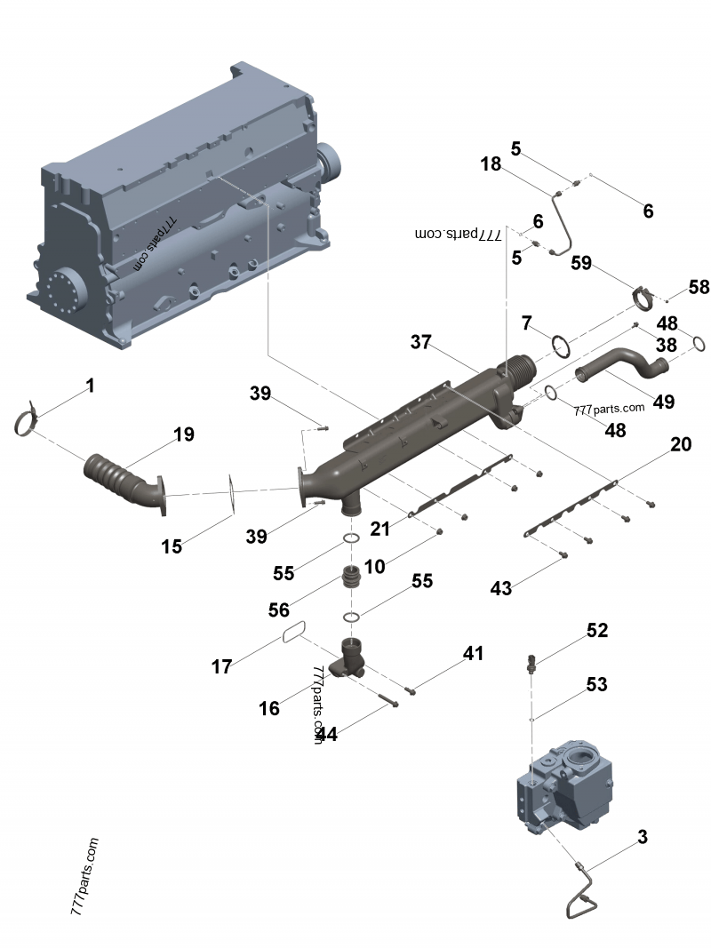 5345814 Tube connector - Cummins spare part | 777parts.com