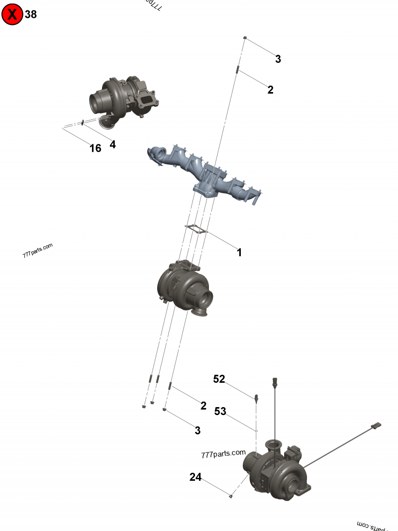 5350559 Turbocharger - Cummins spare part | 777parts.com