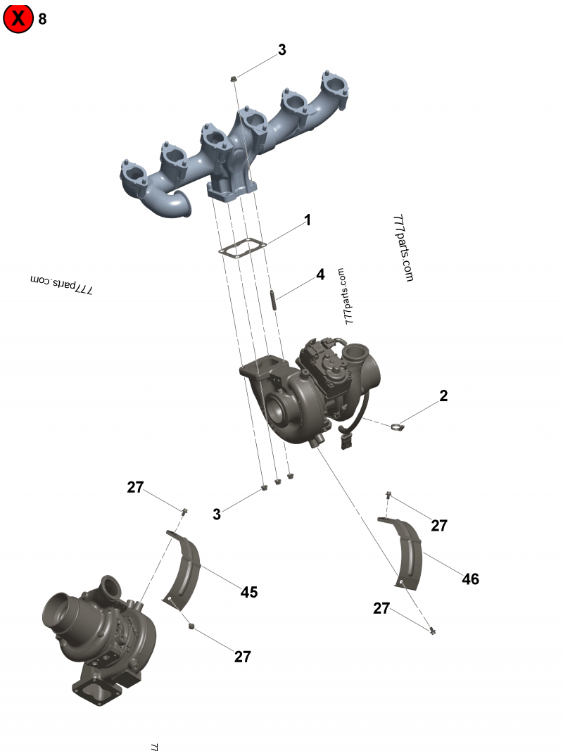 5354680 Turbocharger - Cummins spare part | 777parts.com