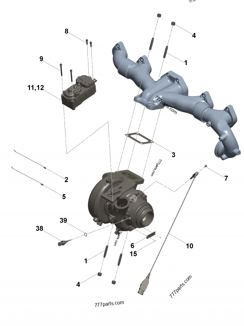 5358003 Turbocharger kit - Cummins spare part | 777parts.com