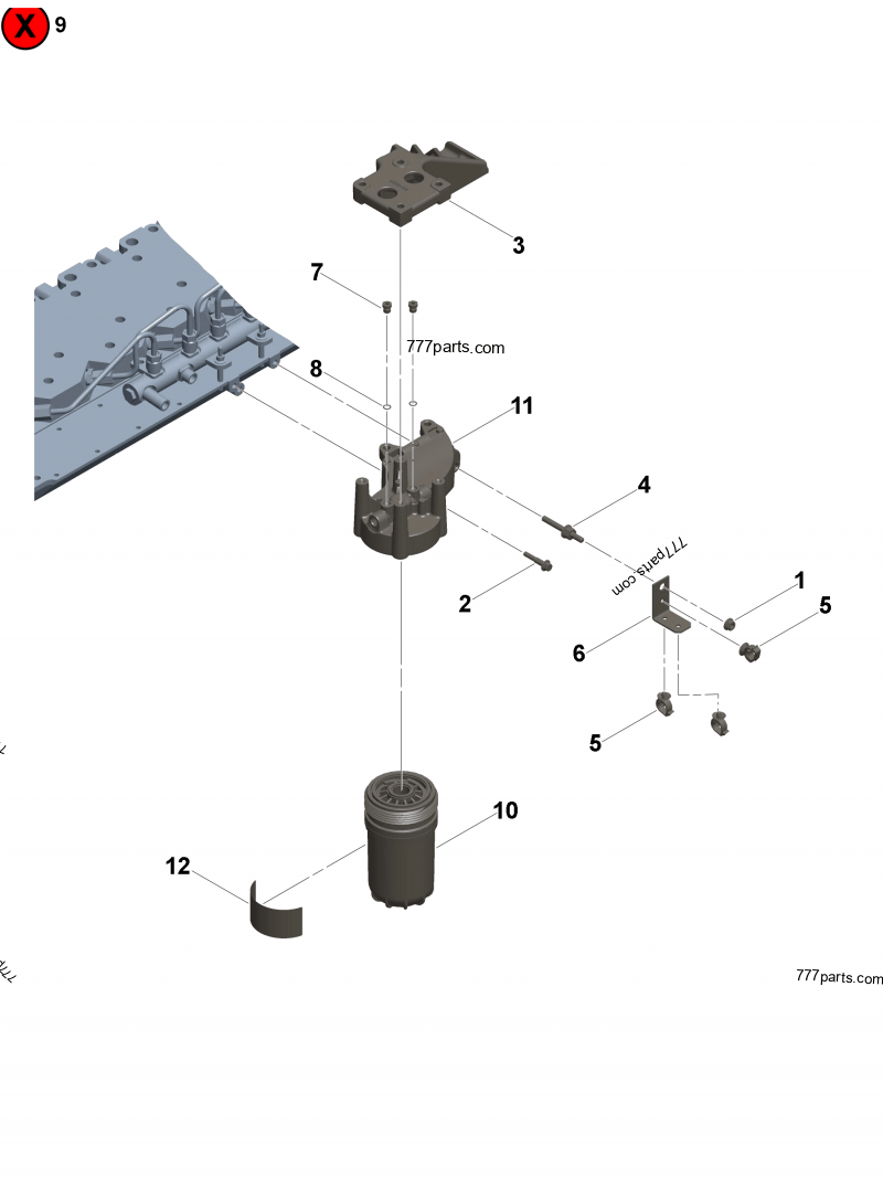 5363390 Fuel filter - Cummins spare part | 777parts.com