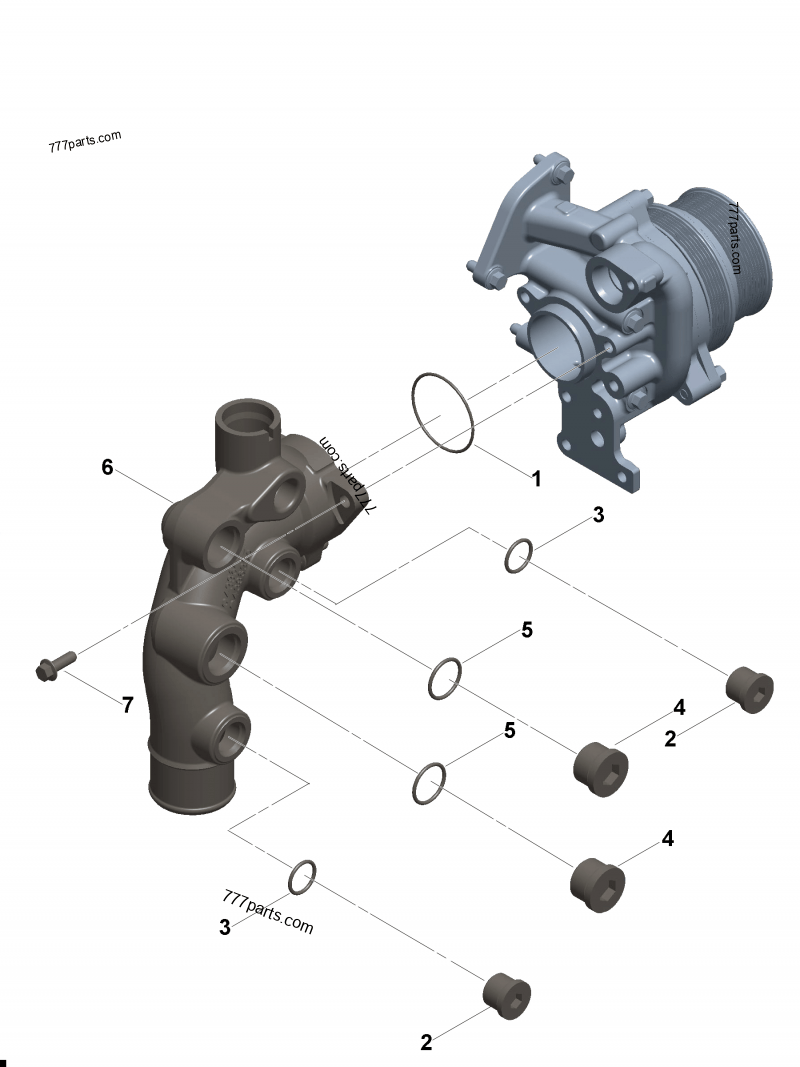 2883299 Water inlet connection - Cummins spare part | 777parts.com