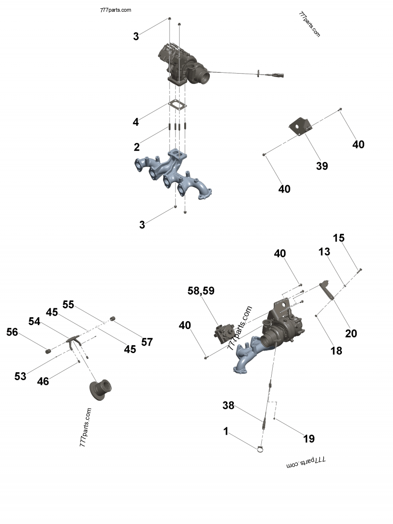 5454801 Turbocharger electric actuator - Cummins spare part | 777parts.com