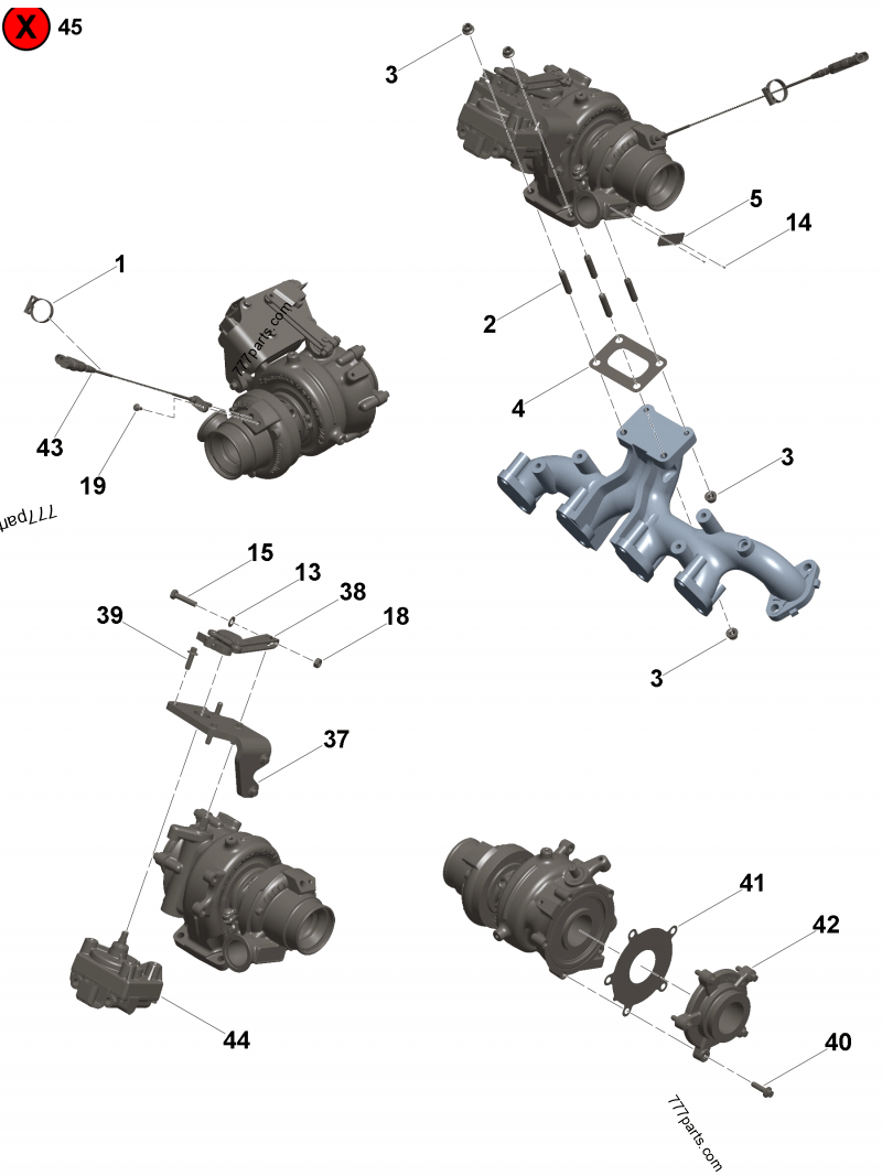 5454801 Turbocharger electric actuator - Cummins spare part | 777parts.com