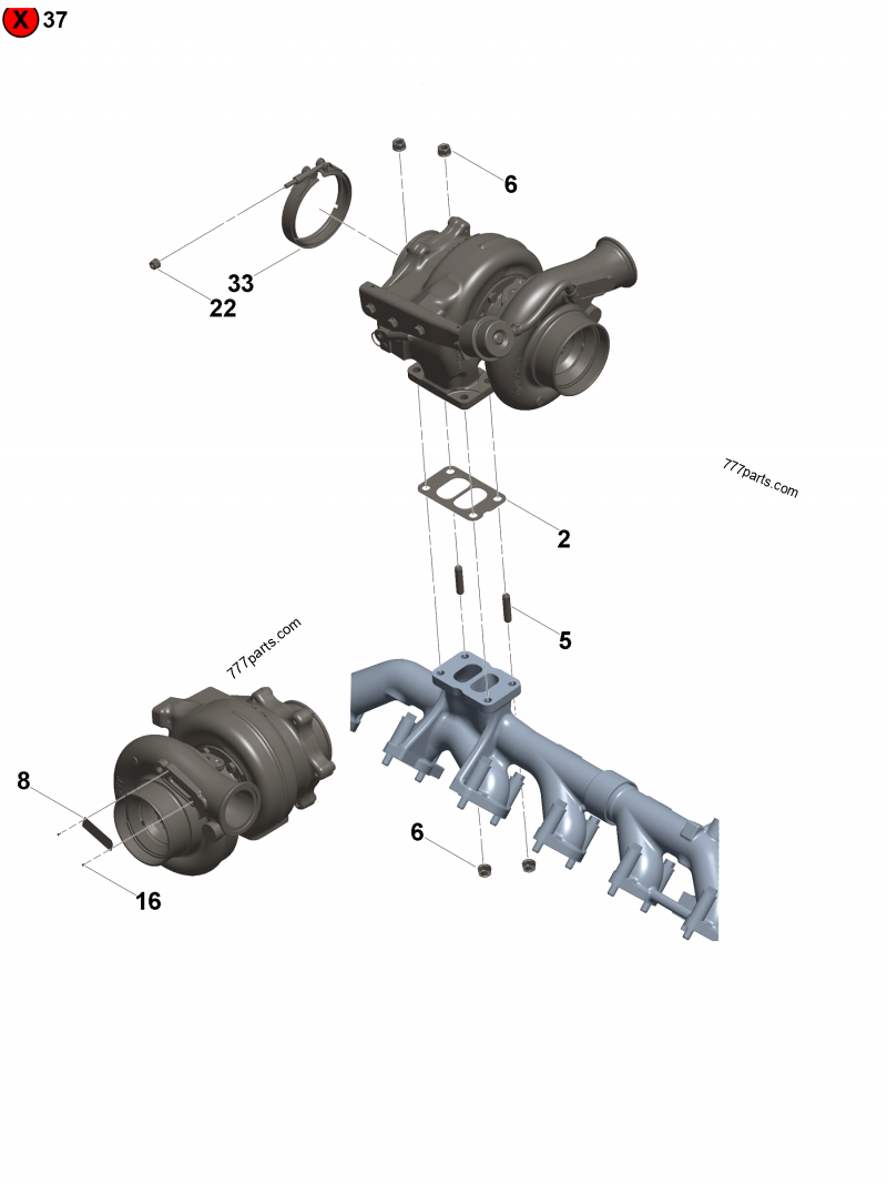 5457187 Turbocharger - Cummins spare part | 777parts.com