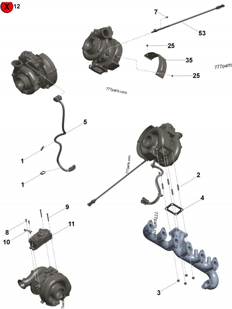 5458942 Turbocharger electric actuator - Cummins spare part | 777parts.com