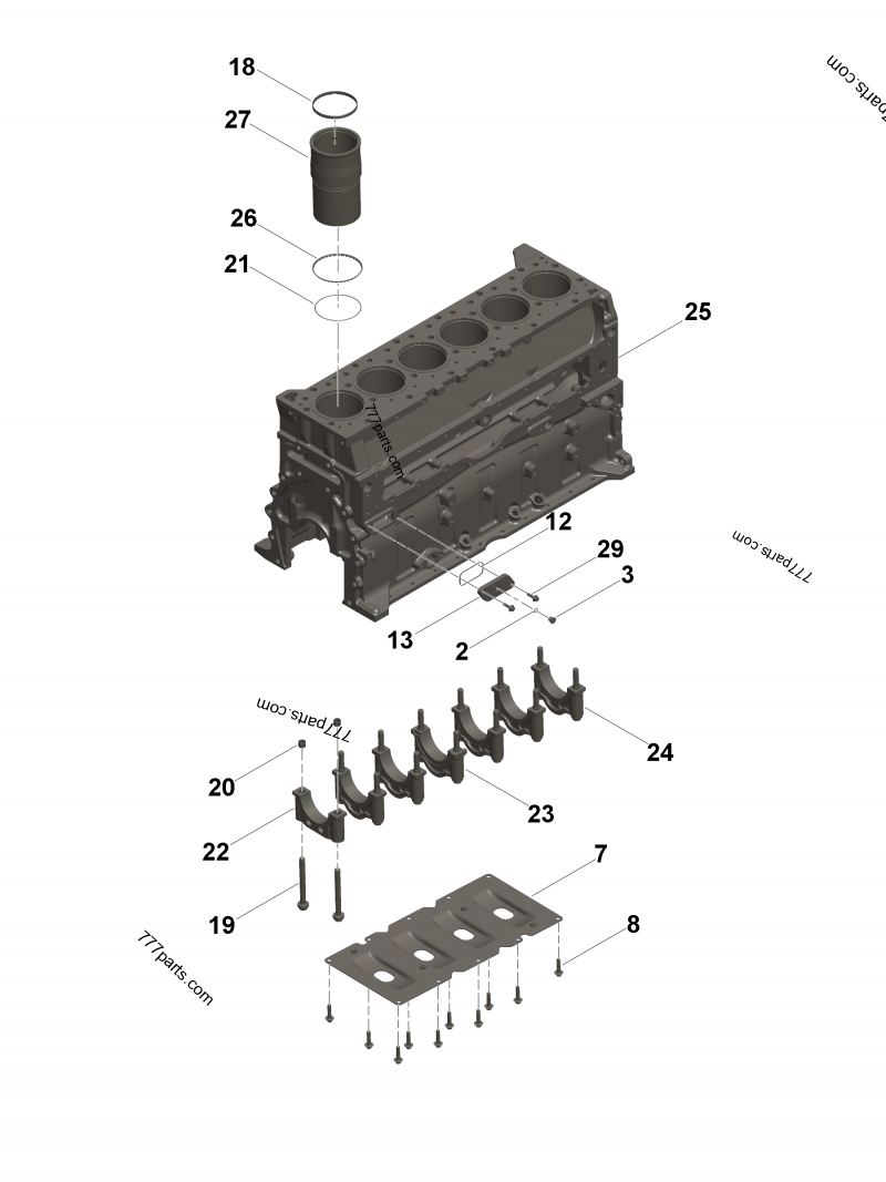 5468972 Cylinder liner - Cummins spare part | 777parts.com
