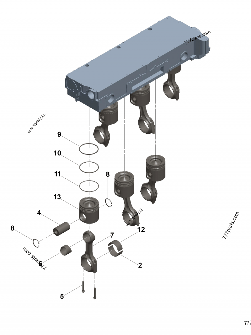 5486376 Engine piston - Cummins spare part | 777parts.com