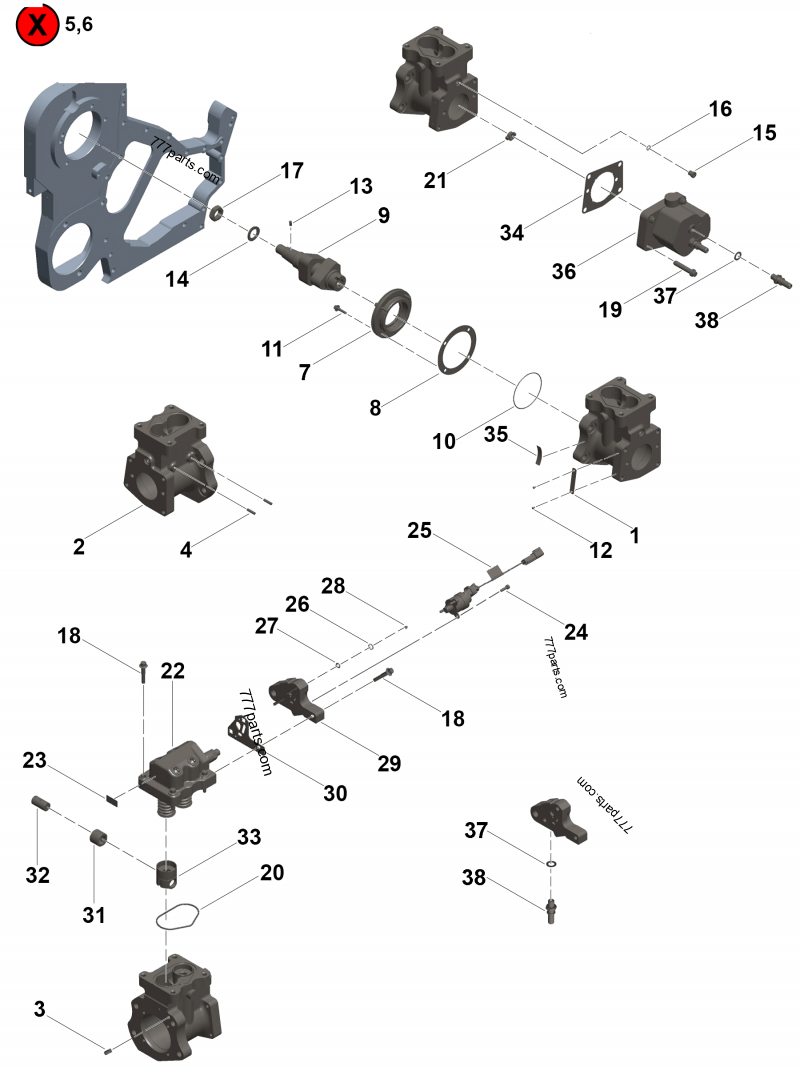5491154 Gear fuel pump - Cummins spare part | 777parts.com