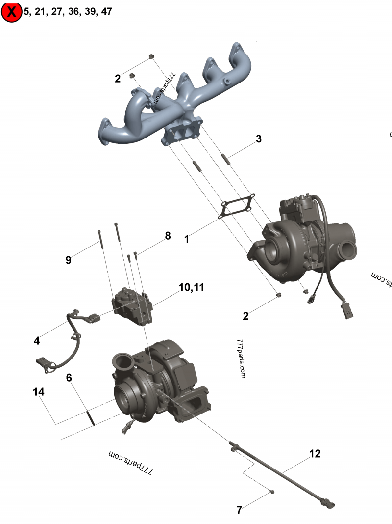 5491609 Turbocharger speed sensor - Cummins spare part | 777parts.com