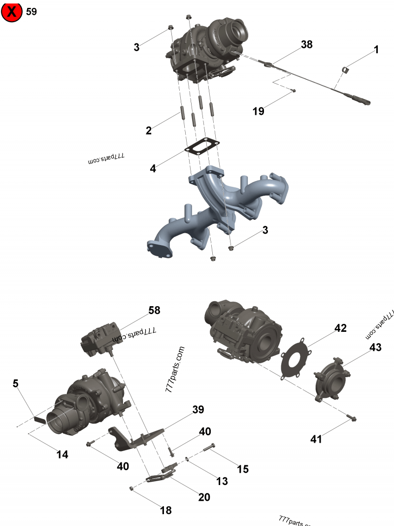 5502959 Turbocharger actuator kit - Cummins spare part | 777parts.com
