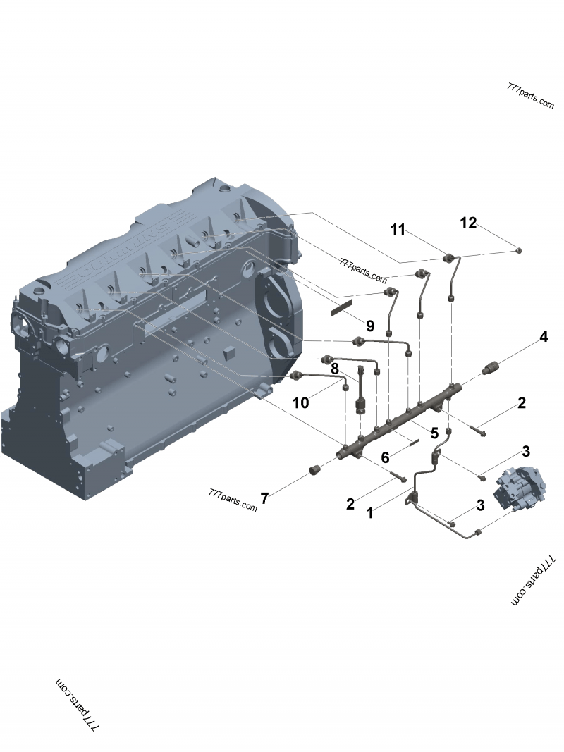5536515 Injector fuel supply tube - Cummins spare part | 777parts.com