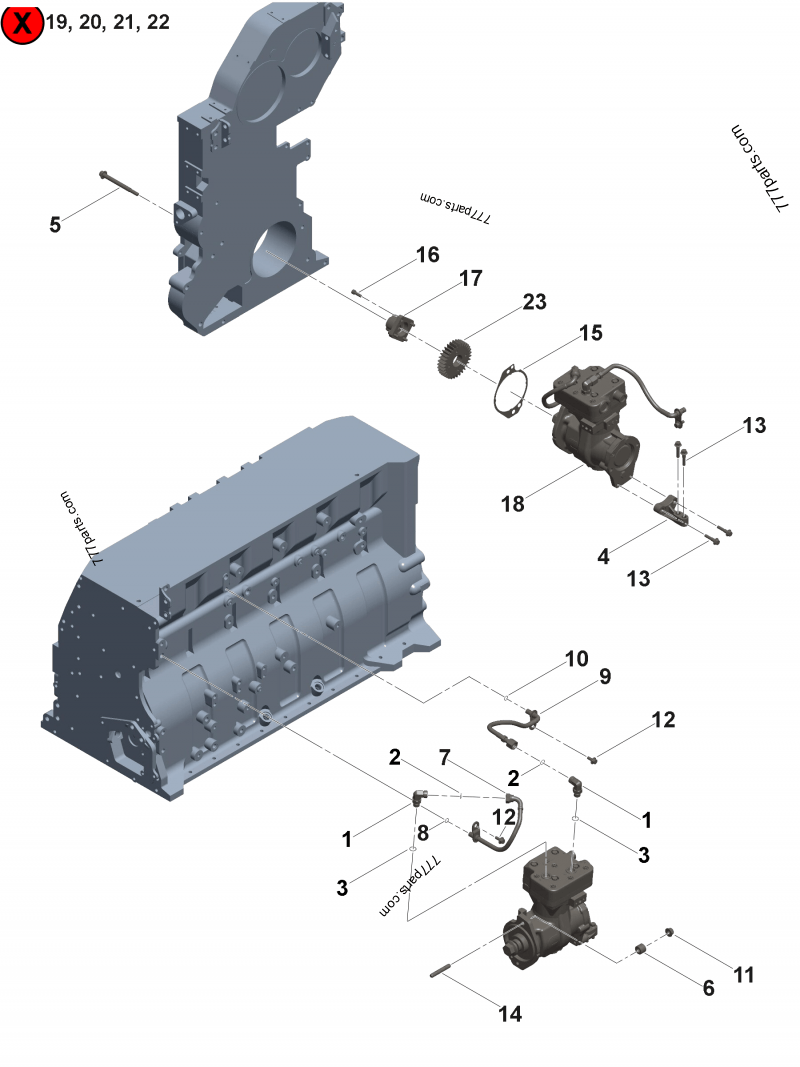 5558790 Air compressor - Cummins spare part | 777parts.com