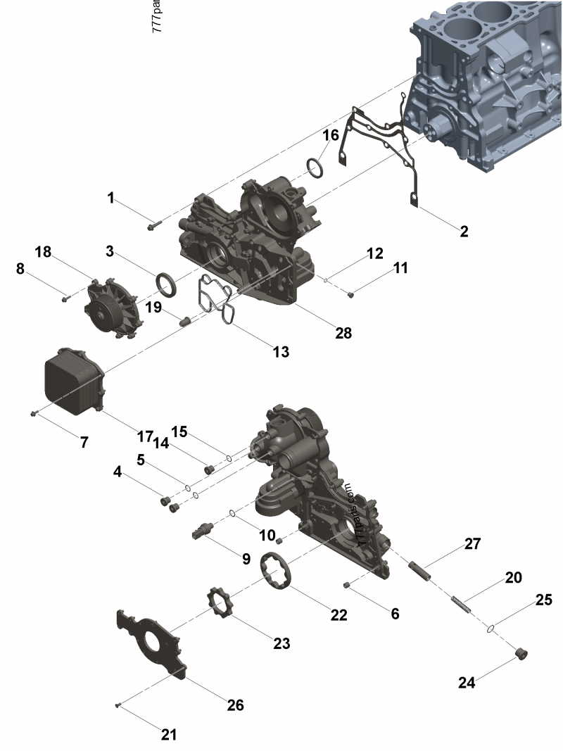 5569572 Front cover - Cummins spare part | 777parts.com