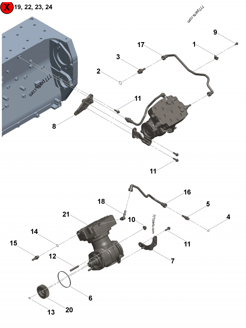 5582172 Air compressor - Cummins spare part | 777parts.com