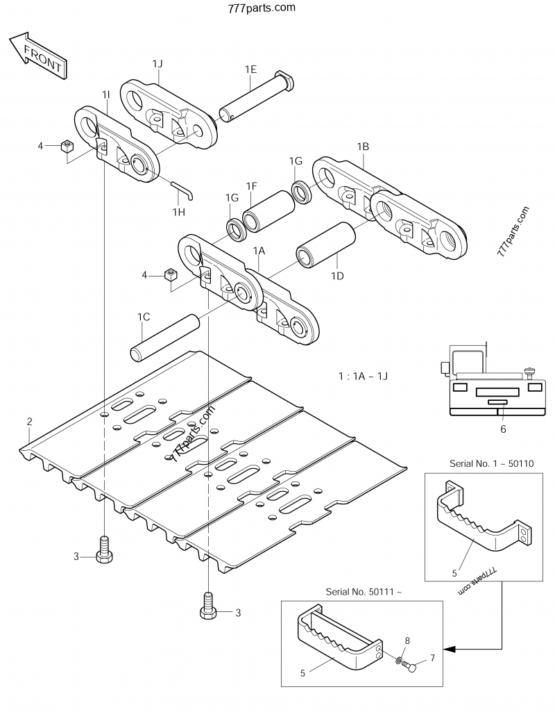 2272-1074 TRACK LINK ASS'Y - 22721074 - Doosan spare part | 777parts.com