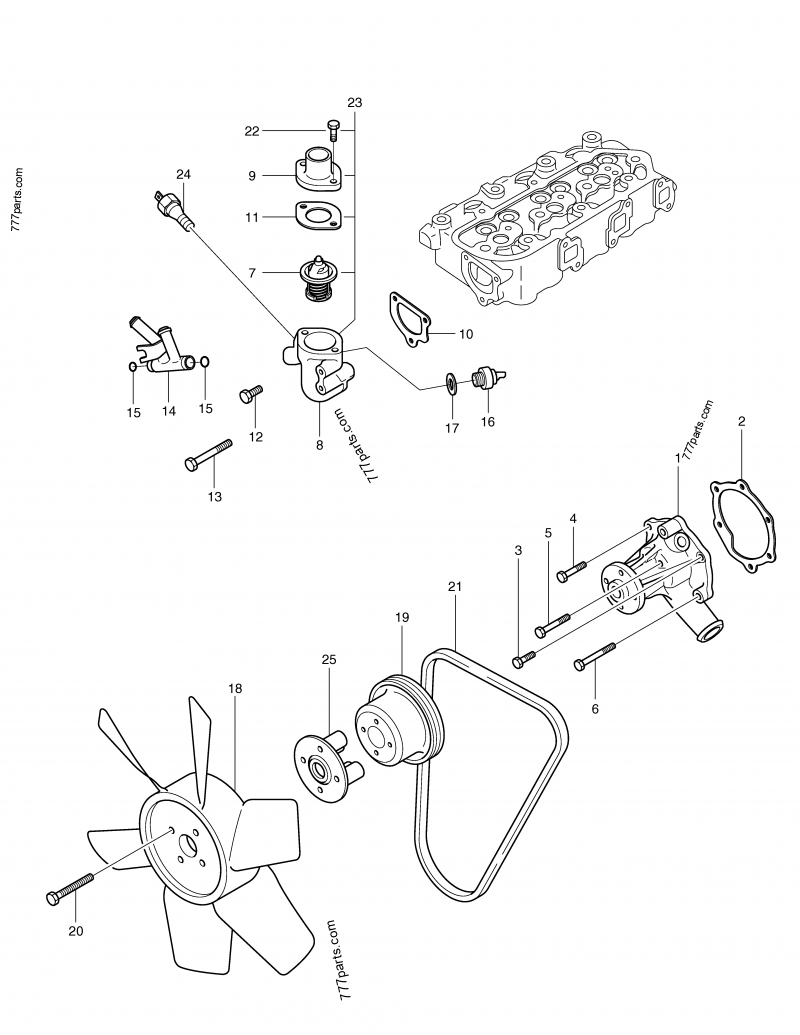 30L46-03082 THERMOSTAT ASS'Y - 30l4603082 - Doosan spare part ...