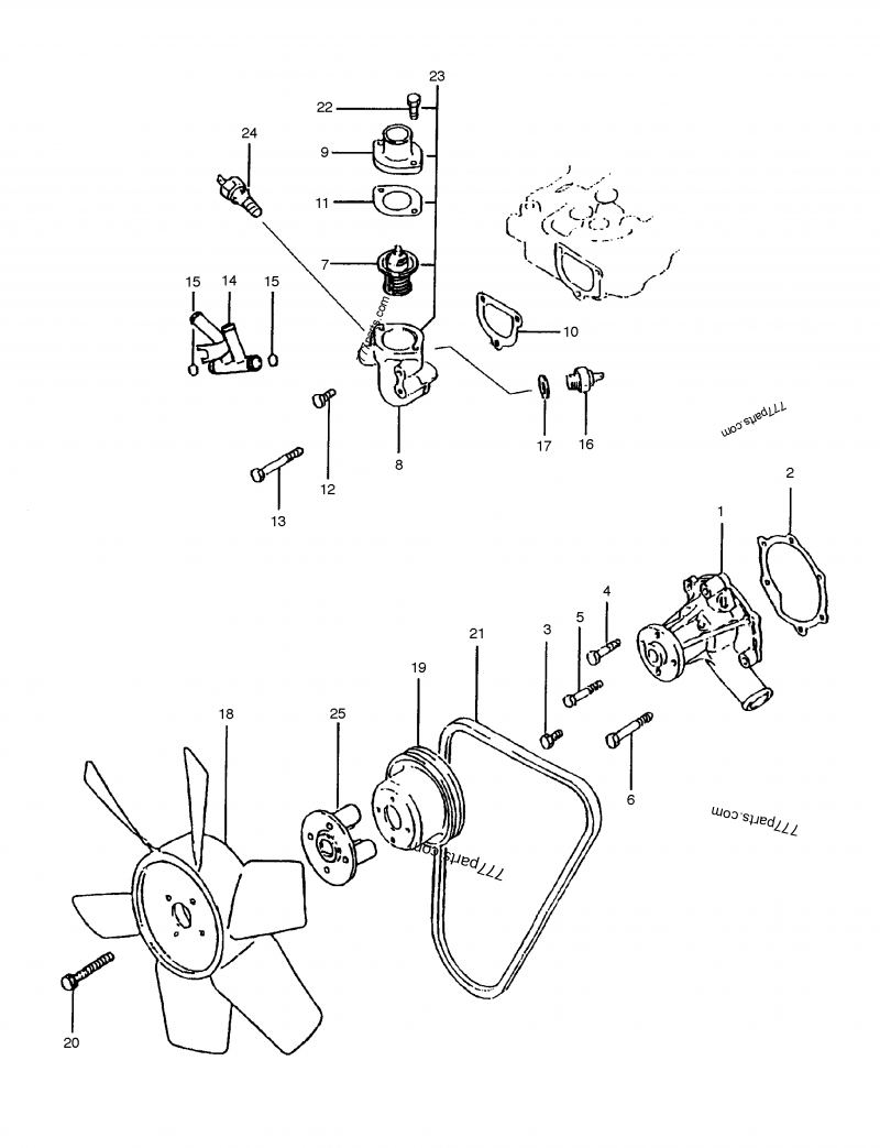 30L46-03082 THERMOSTAT ASS'Y - 30l4603082 - Doosan spare part ...