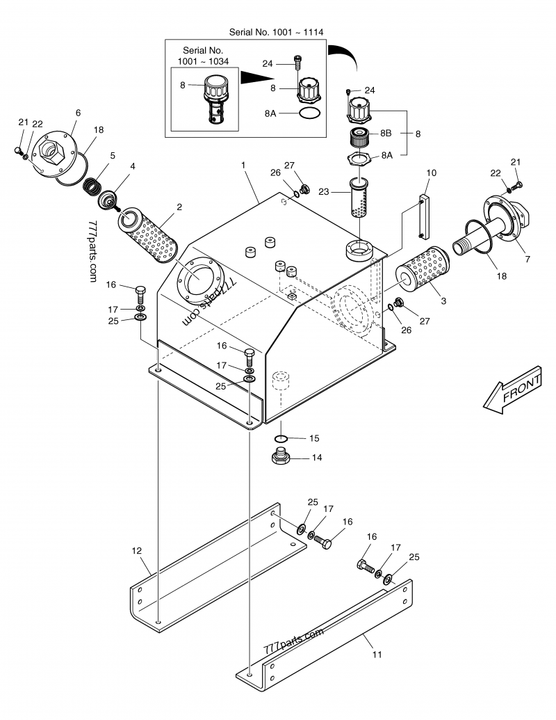 K1029257 ELEMENT, AIR BREATHER - Doosan spare part | 777parts.com