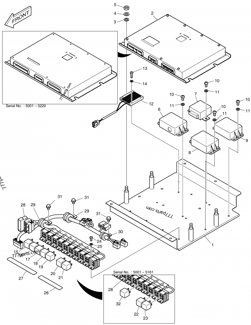 543-00106 CONTROLLER, WIPER - 54300106 - Doosan spare part | 777parts.com
