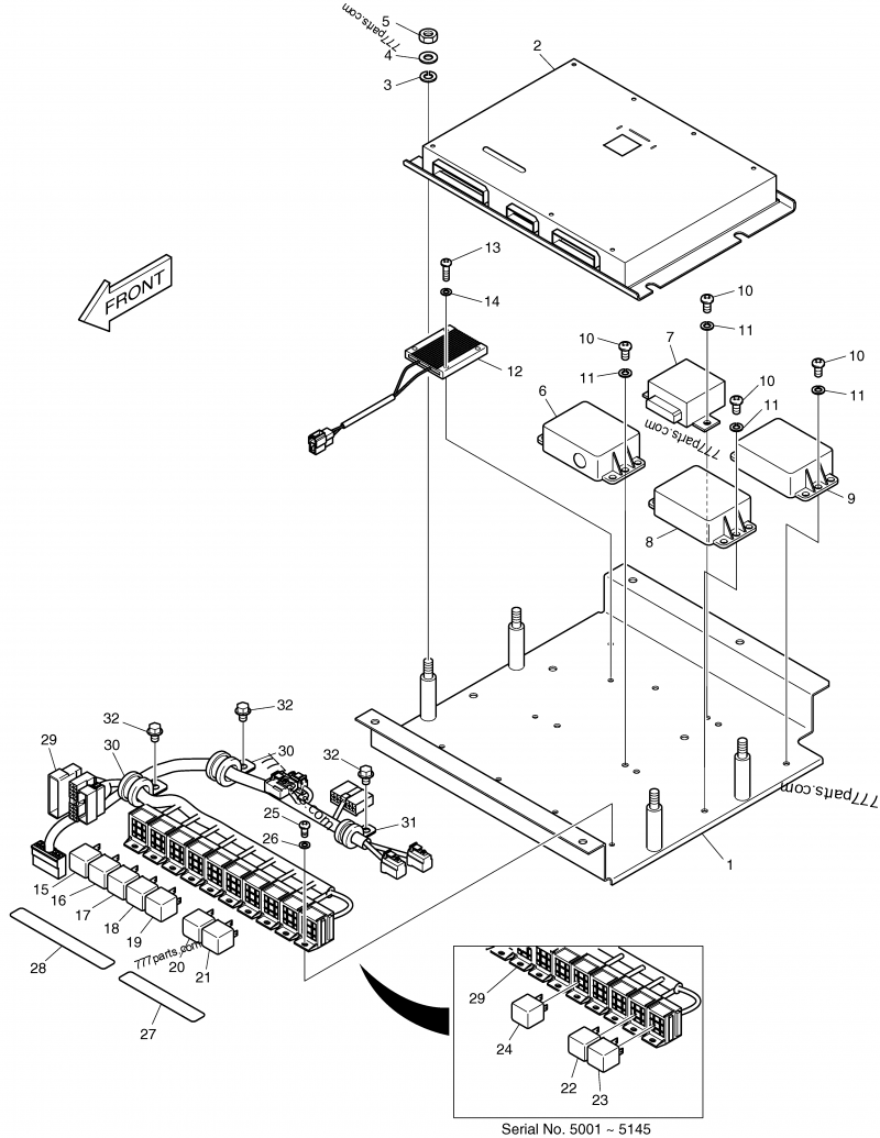 543-00106 CONTROLLER, WIPER - 54300106 - Doosan spare part | 777parts.com