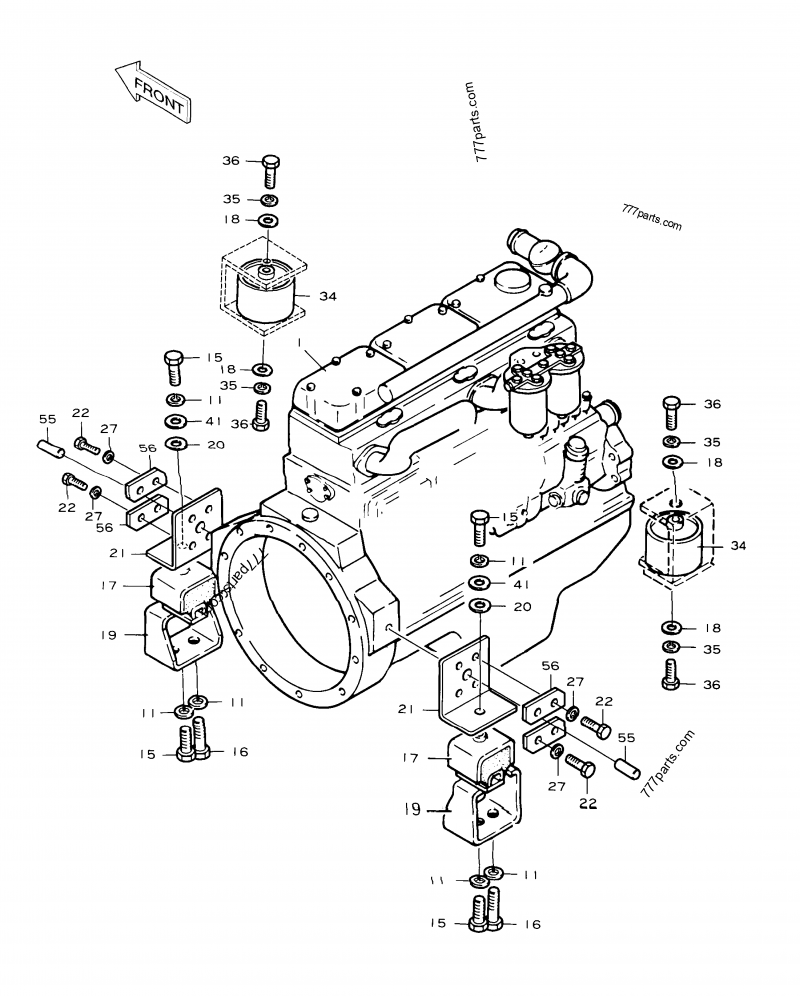 2161-1007A RUBBER, REAR - 21611007a - Doosan spare part | 777parts.com