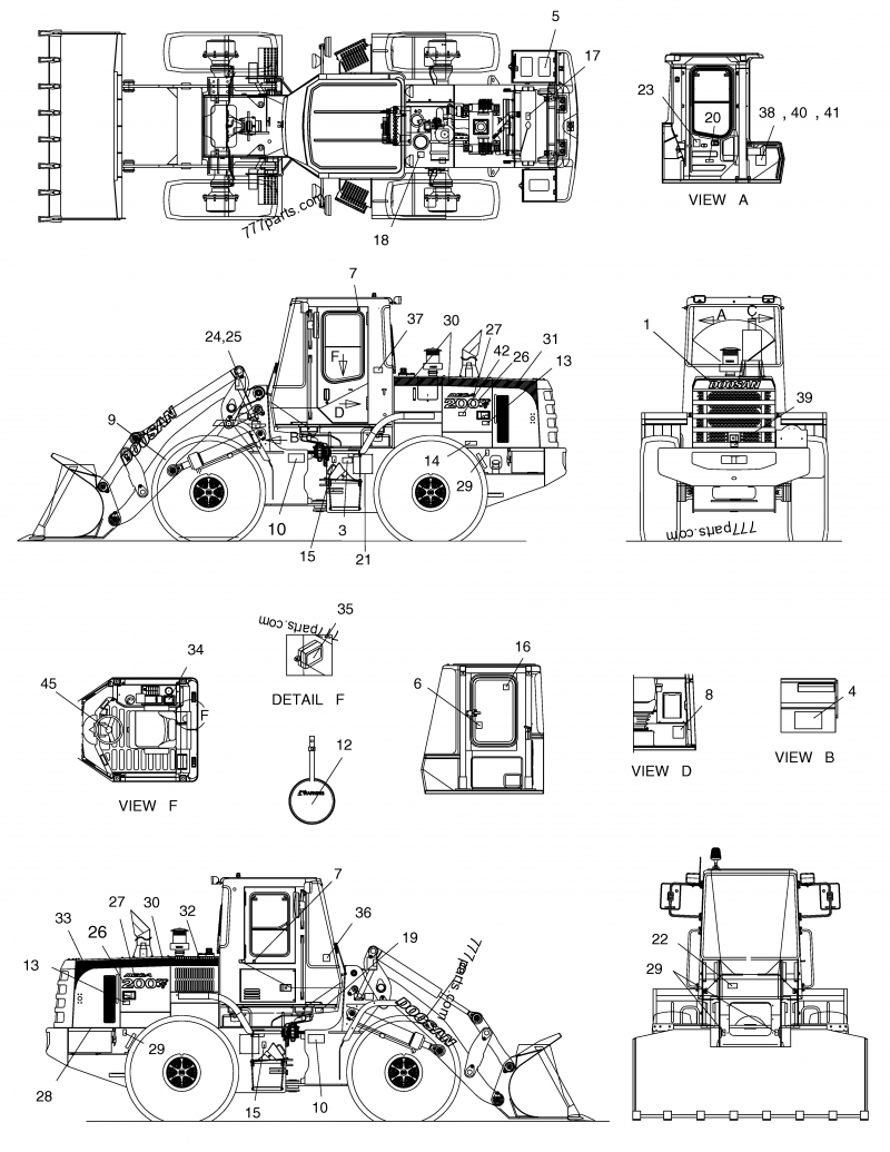 190-00807 PLATE, NAME(TIRE PRESS.) - 19000807 - Doosan spare part ...