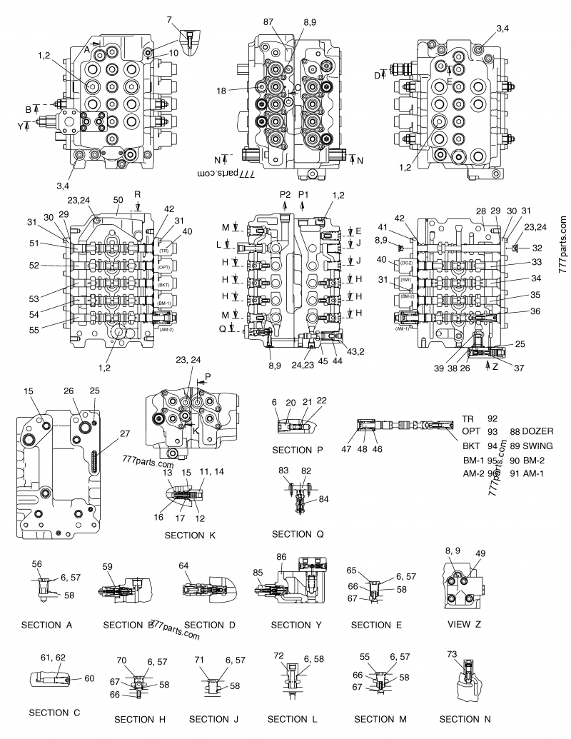 181-00113 PLUG ASS'Y, OVER LOAD - 18100113 - Doosan spare part ...