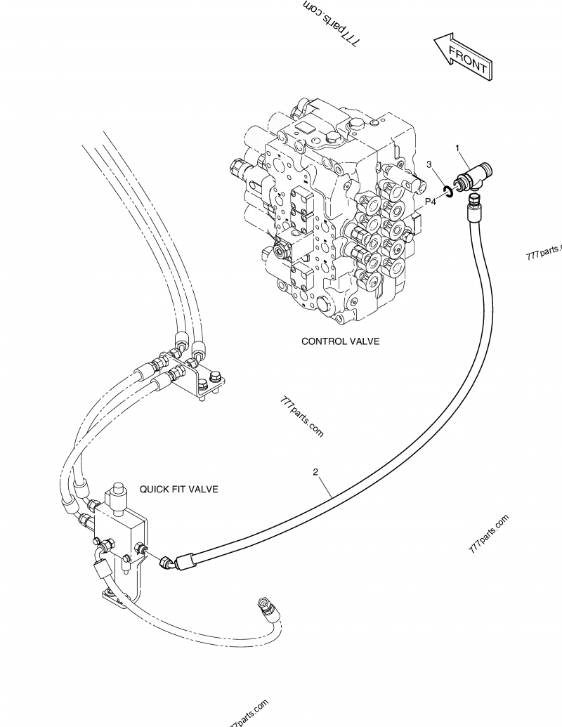 420212-01047 PIPING, MAIN, QUICK FIT & TWO PUMP - 42021201047 - Doosan ...
