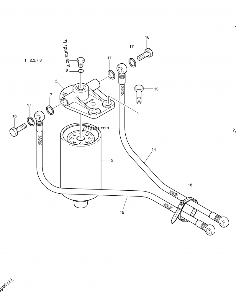 65.96341-0107 HOSE, FUEL - 65963410107 - Doosan spare part | 777parts.com