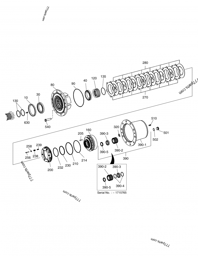 100502-00031 CARRIER ASSY, PLANETARY GEAR - 10050200031 - Doosan spare ...