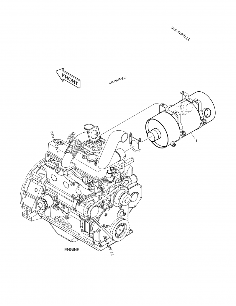 K1022419 MUFFLER, SPARK ARRESTER - Doosan spare part | 777parts.com