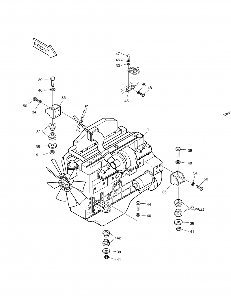 2161-9065 RUBBER, ENGINE MOUNTING - 21619065 - Doosan spare part ...