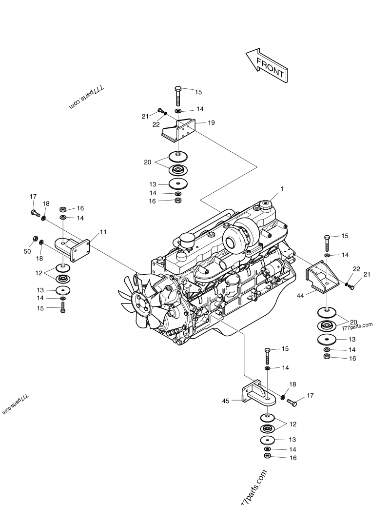 2161-9065 RUBBER, ENGINE MOUNTING - 21619065 - Doosan spare part ...