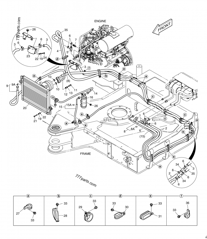 2185-1308D46 HOSE, HEATER - 21851308d46 - Doosan spare part | 777parts.com