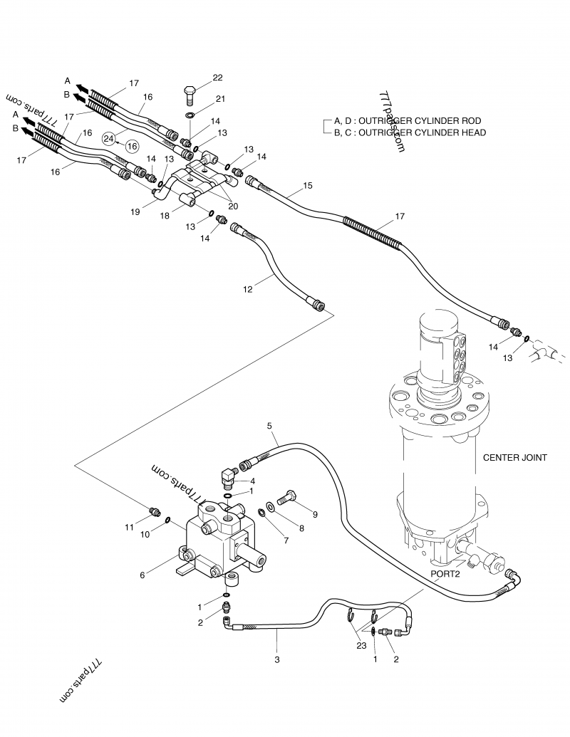 2184-1061D2 HOSE PF1/4-1235L - 21841061d2 - Doosan spare part ...