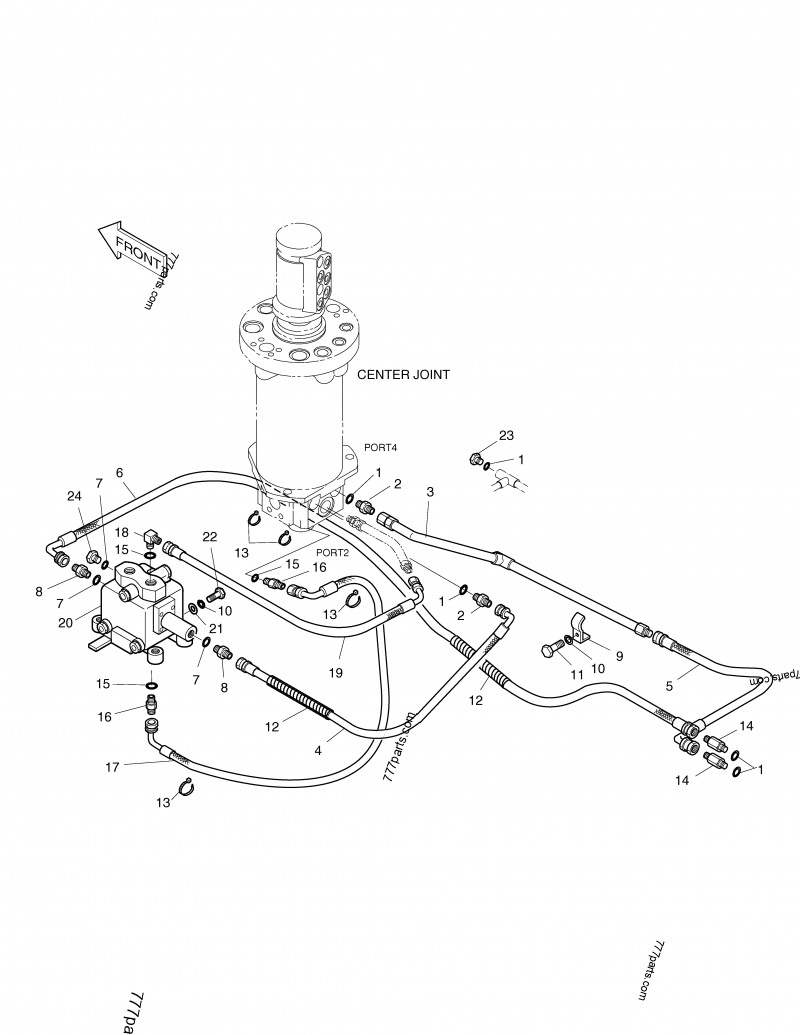 2184-1061D2 HOSE PF1/4-1235L - 21841061d2 - Doosan spare part ...