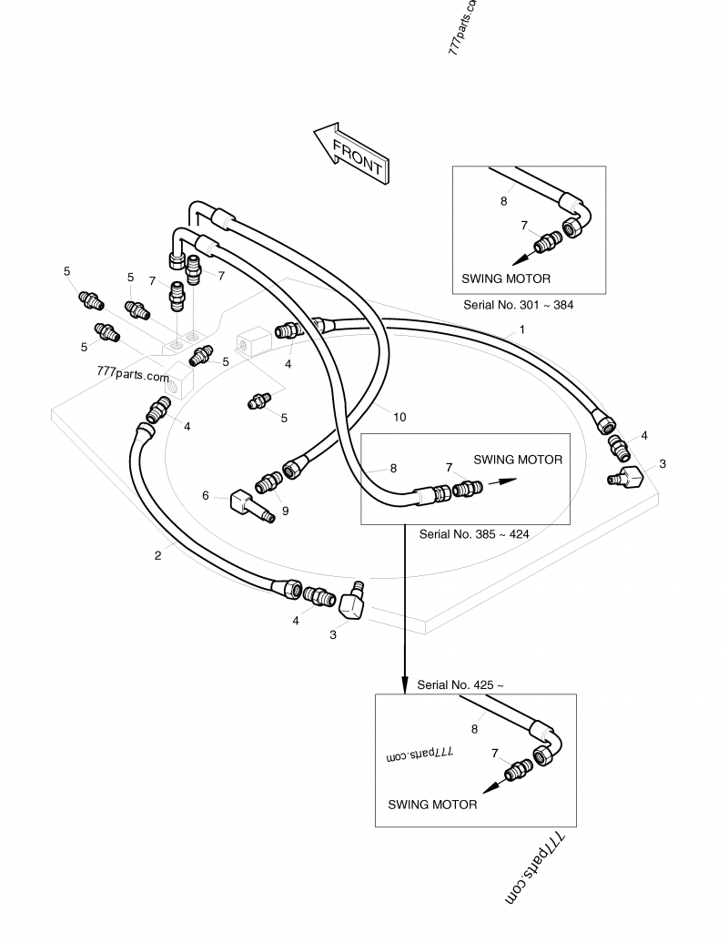 2184-1061D2 HOSE PF1/4-1235L - 21841061d2 - Doosan spare part ...