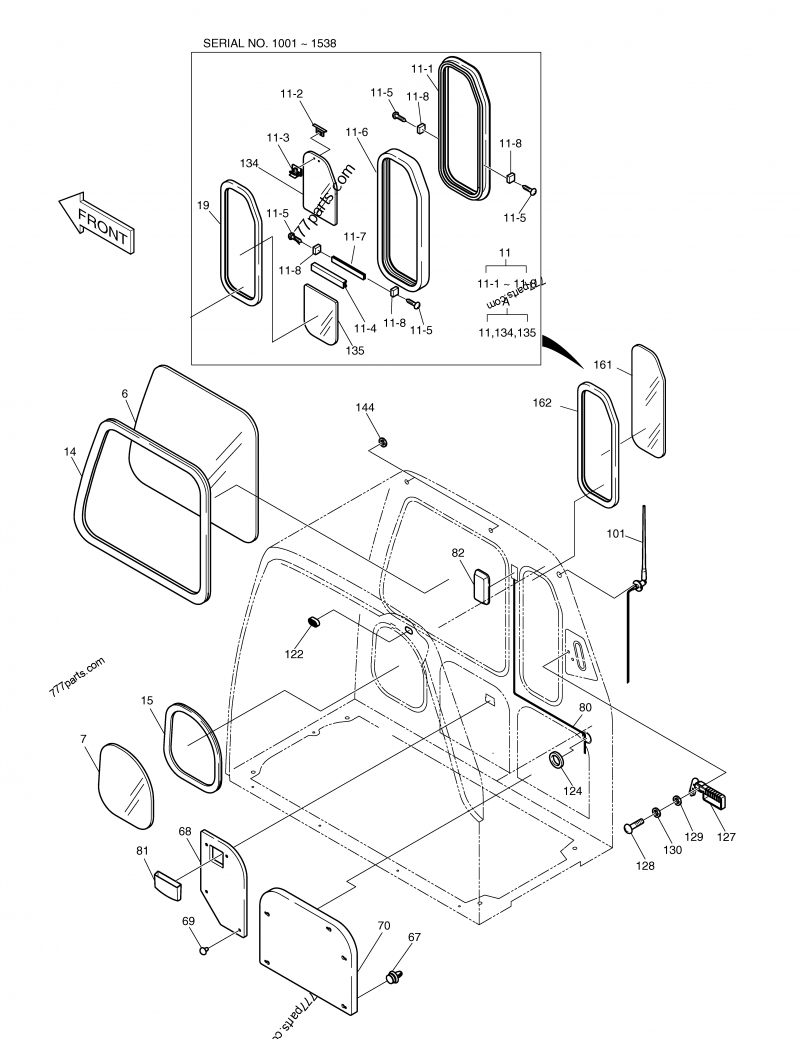 2541-1014 ANTENNA - 25411014 - Doosan spare part | 777parts.com