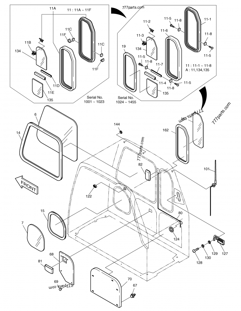 2541-1014 ANTENNA - 25411014 - Doosan spare part | 777parts.com