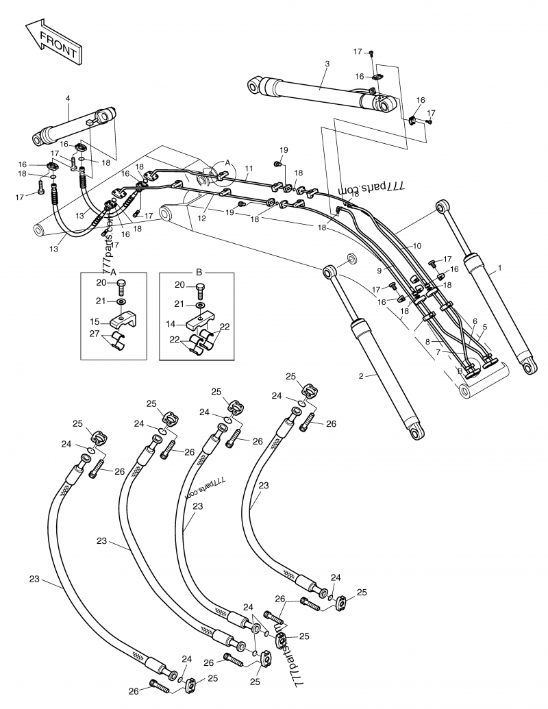 2440-9294C CYLINDER, BUCKET - 24409294c - Doosan spare part | 777parts.com
