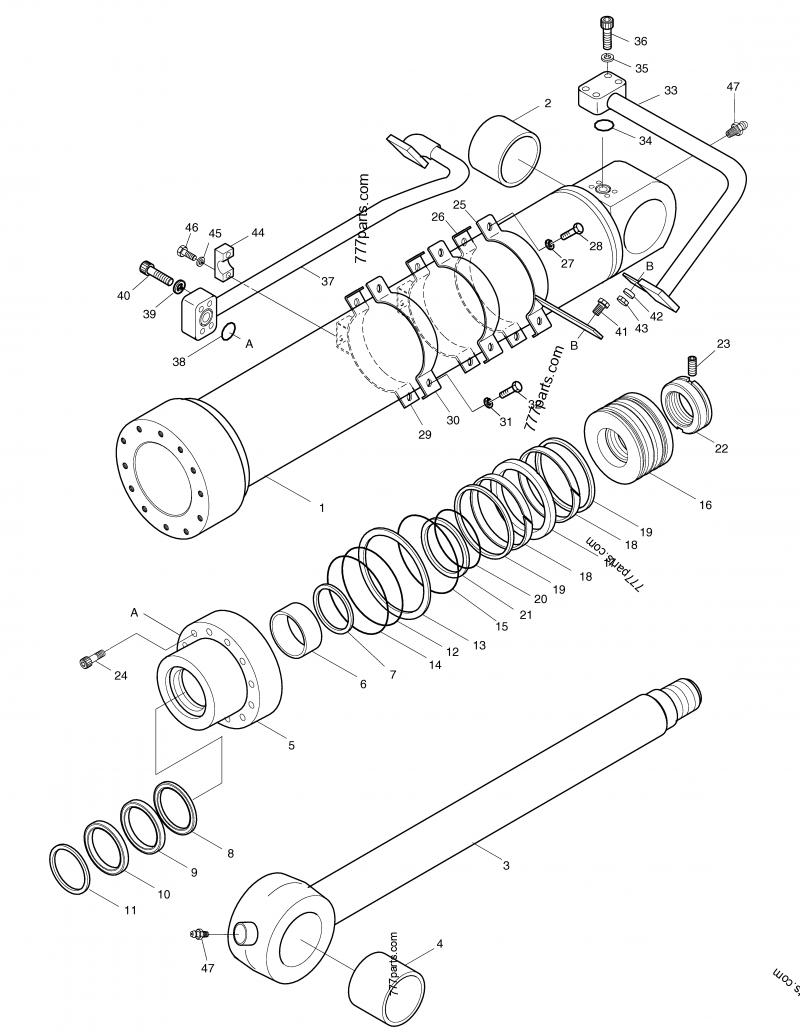 2440-9294C CYLINDER, BUCKET - 24409294c - Doosan spare part | 777parts.com