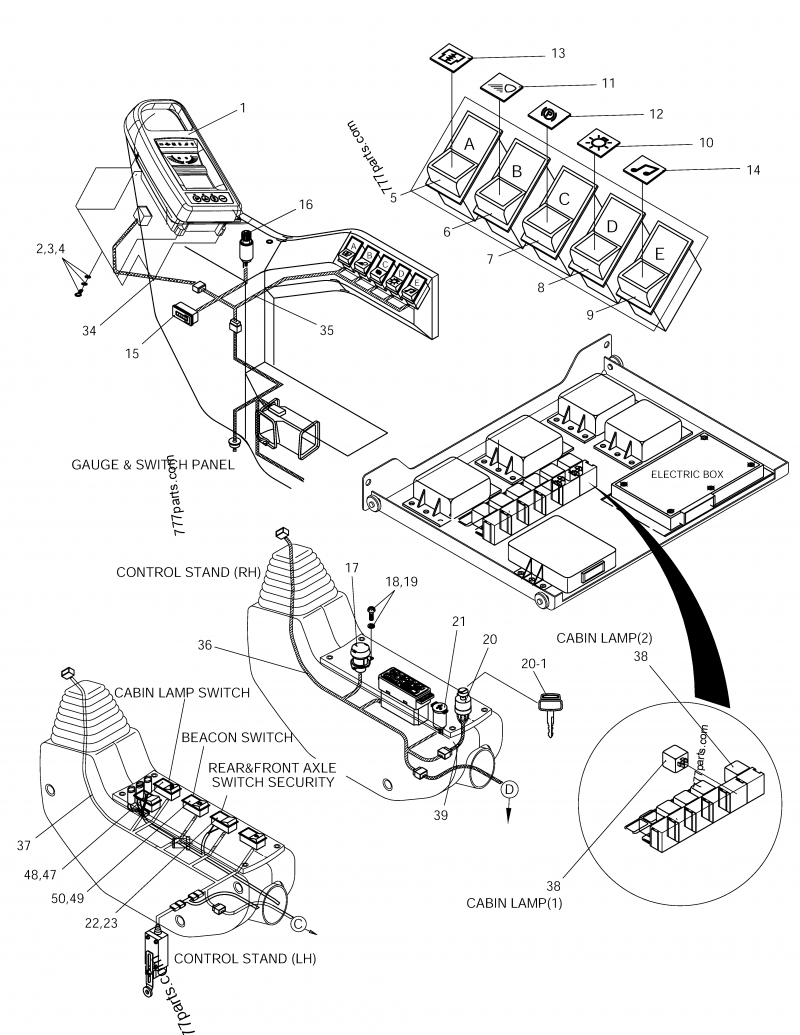 2552-1004 DIAL, ENGINE CONTROL - 25521004 - Doosan spare part ...