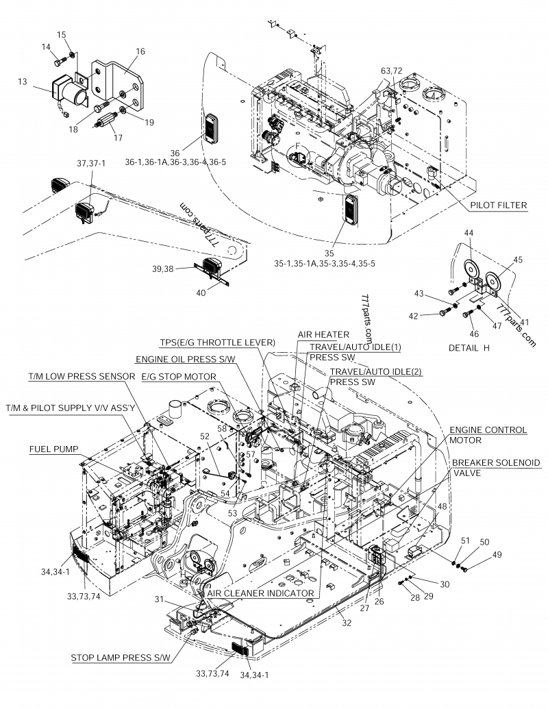 2554-9005A TANK, WINDOW WASHER - 25549005a - Doosan запчасть для ...