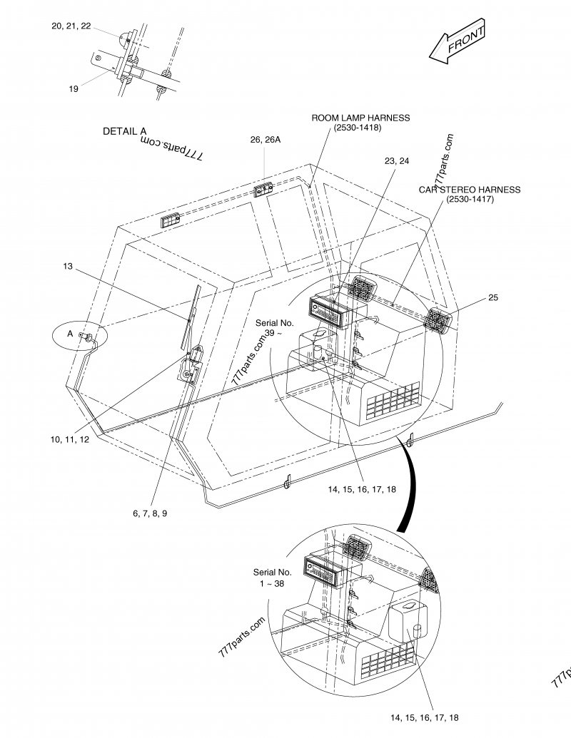 2541-9014 SPEAKER - 25419014 - Doosan spare part | 777parts.com