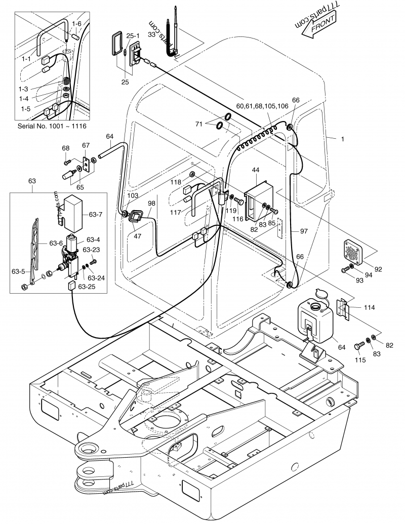 2541-9014 SPEAKER - 25419014 - Doosan spare part | 777parts.com