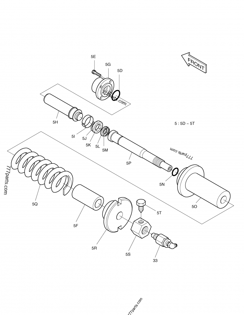 2440-1074B CYLINDER, OUTRIGGER - 24401074b - Doosan spare part ...