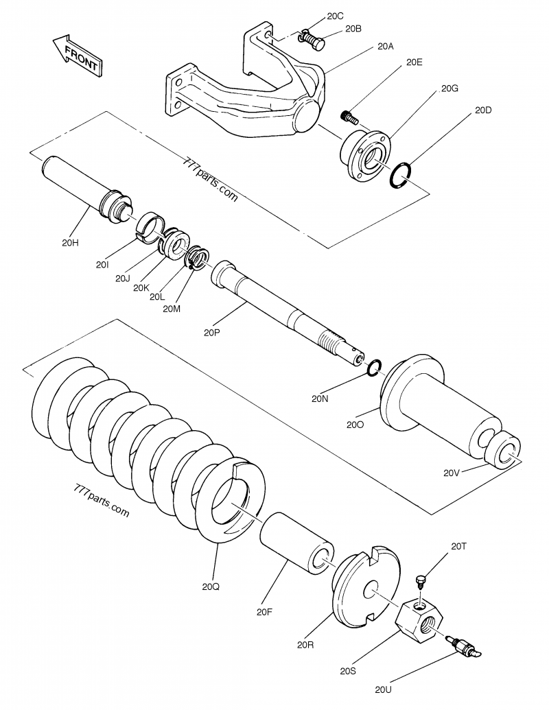 2440-1074B CYLINDER, OUTRIGGER - 24401074b - Doosan spare part ...