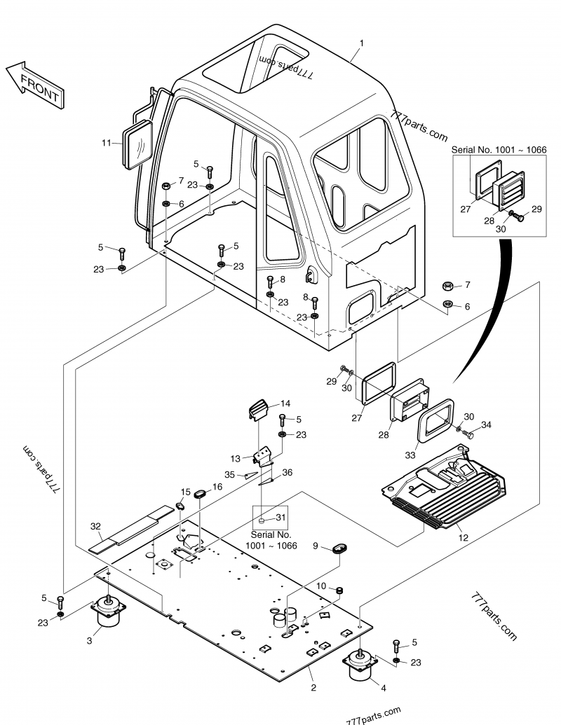 2623-1268F1K CABIN ASS'Y, WINDOW GUARD - 26231268f1k - Doosan spare ...