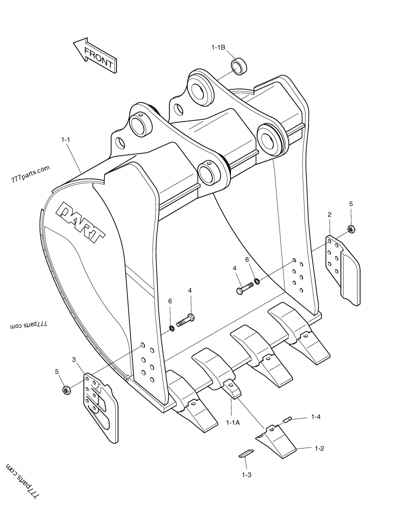 2704-1735 BUCKET SUB ASSY, HEAVY DUTY - 27041735 - Doosan spare part ...